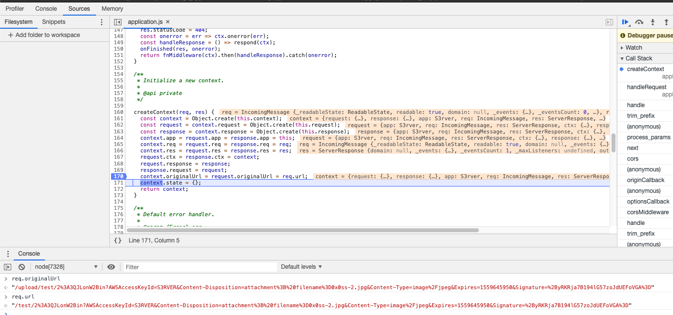 Signature calculation doesn't consider middleware basePath · Issue #464 · jamhall/s3rver · GitHub