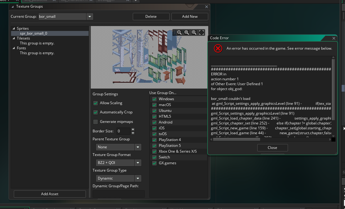 In-Game: texturegroup_load() shortly after the game is started can return -1 even when textures ...