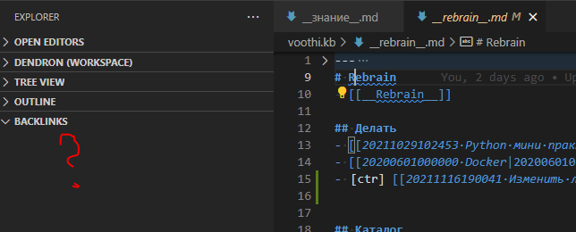 Backlinks lists not contain wikilinks after import pod markdown (original wikilinks with Upper ...
