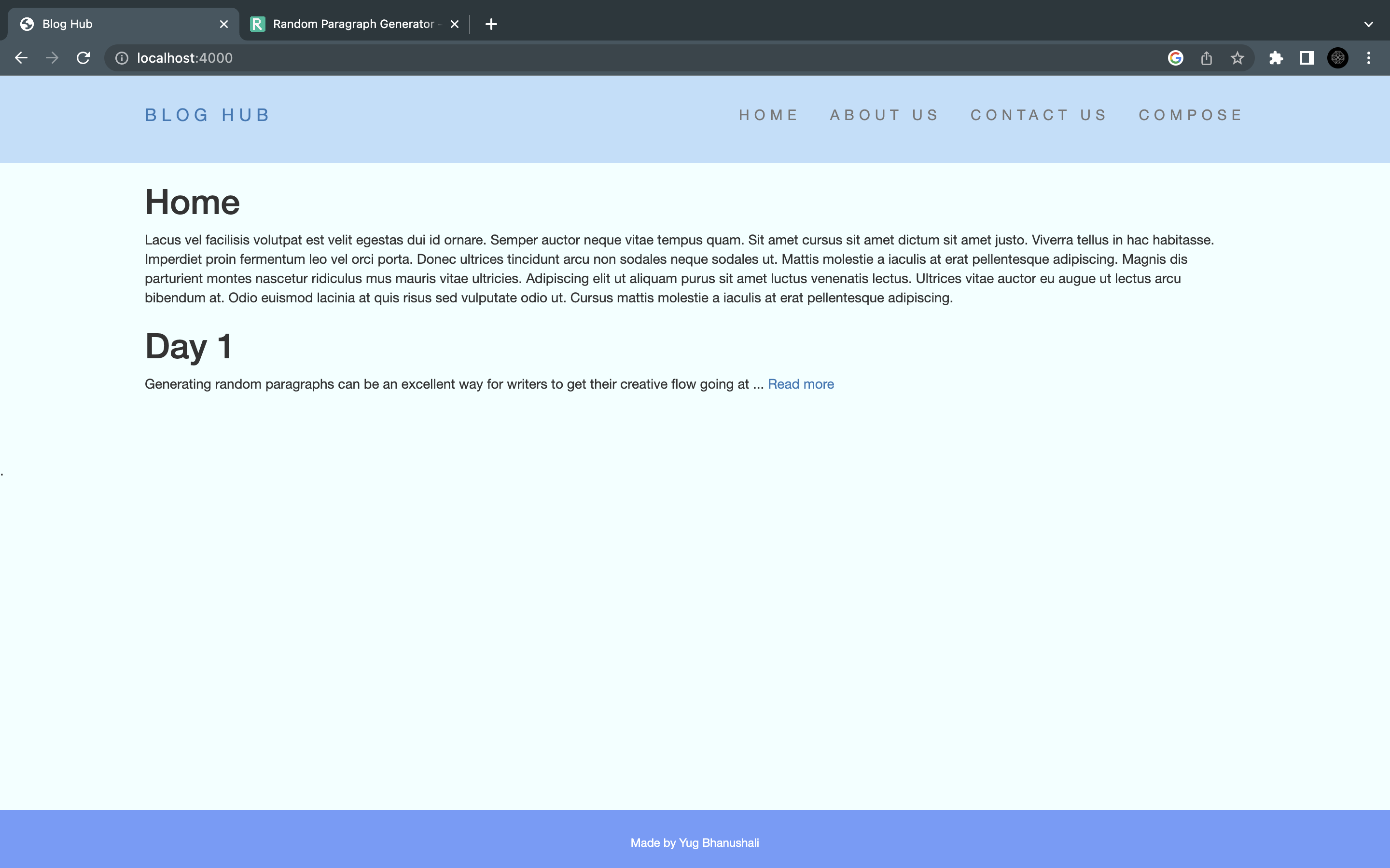 GitHub - YugBhanushali/BlogWebsite
