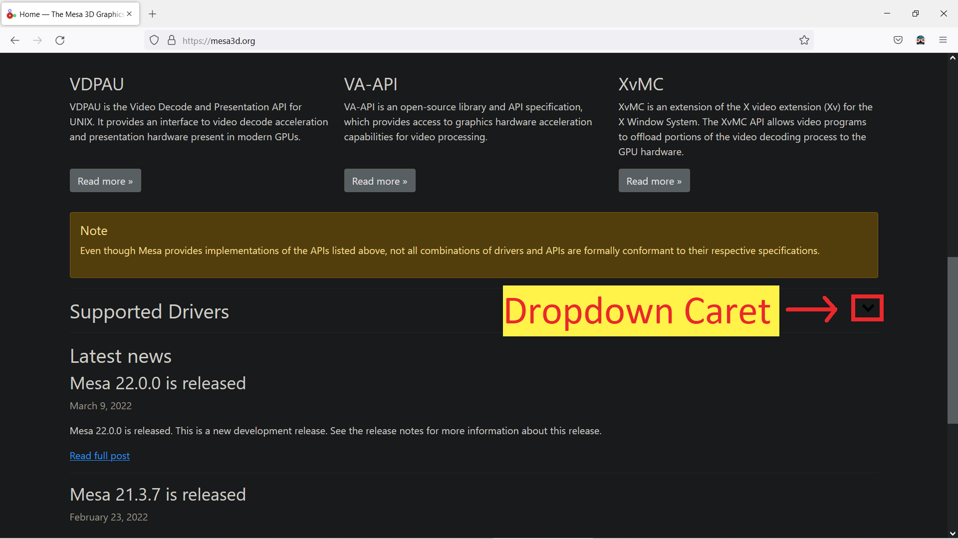 [Broken Website] mesa3d.org · Issue #8416 · darkreader/darkreader · GitHub