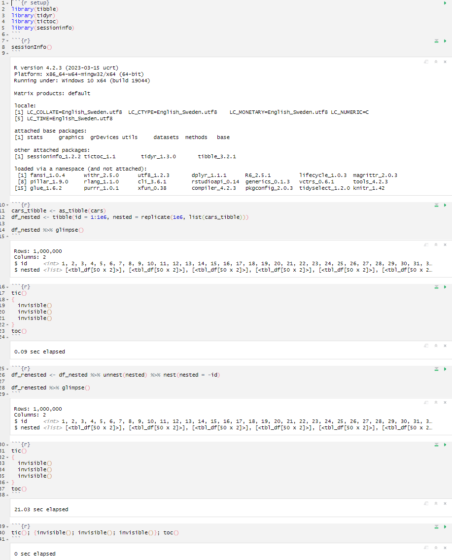 Massive Slowdown With Notebooks Using Nested Tibbles · Issue 12923