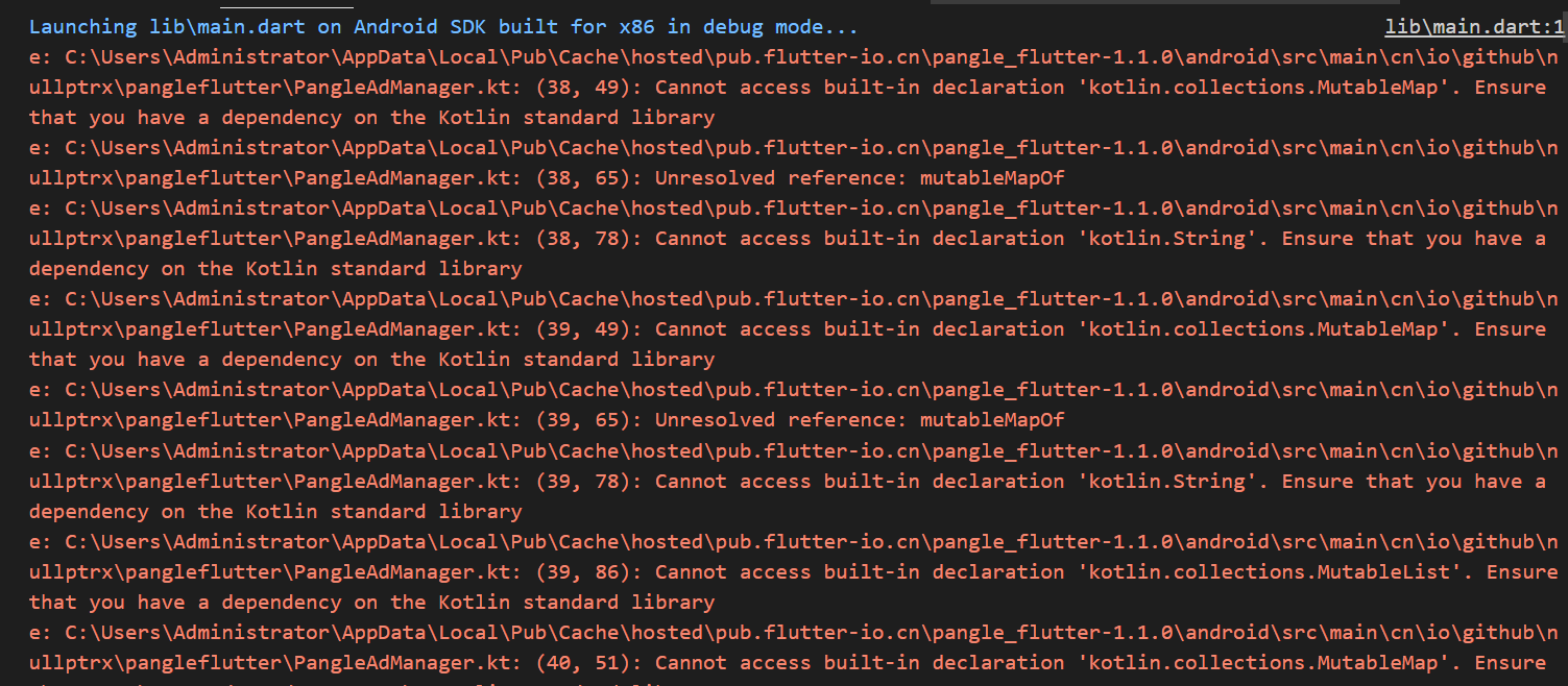 Cannot access built-in declaration 'kotlin.collections.MutableMap'. Ensure that you have a ...
