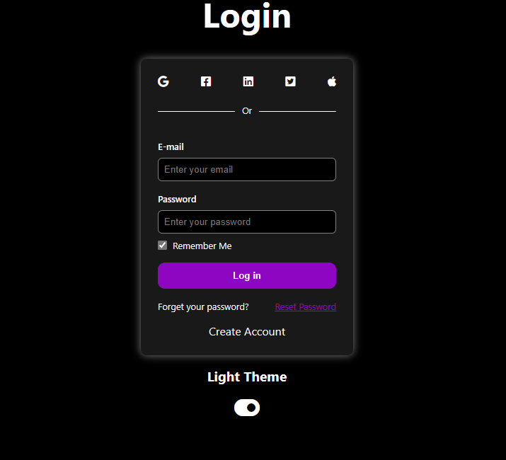 GitHub - DeloneCode/login-dark-theme
