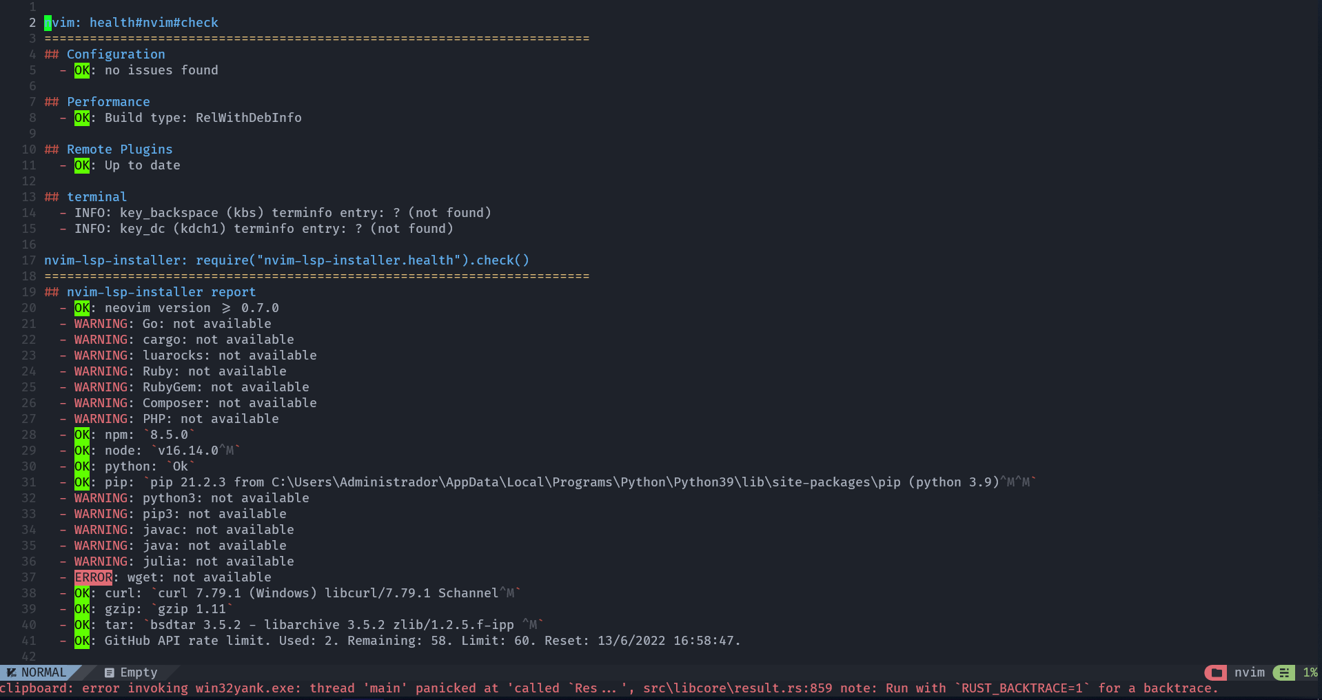 Error when Neovim starts. Probably Lua 5.1/LuaJIT deprecated · Issue #1199 · NvChad/NvChad · GitHub