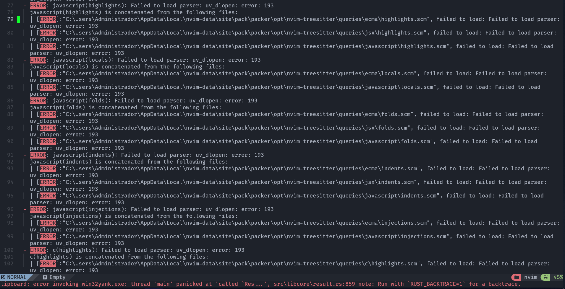 Error when Neovim starts. Probably Lua 5.1/LuaJIT deprecated · Issue #1199 · NvChad/NvChad · GitHub