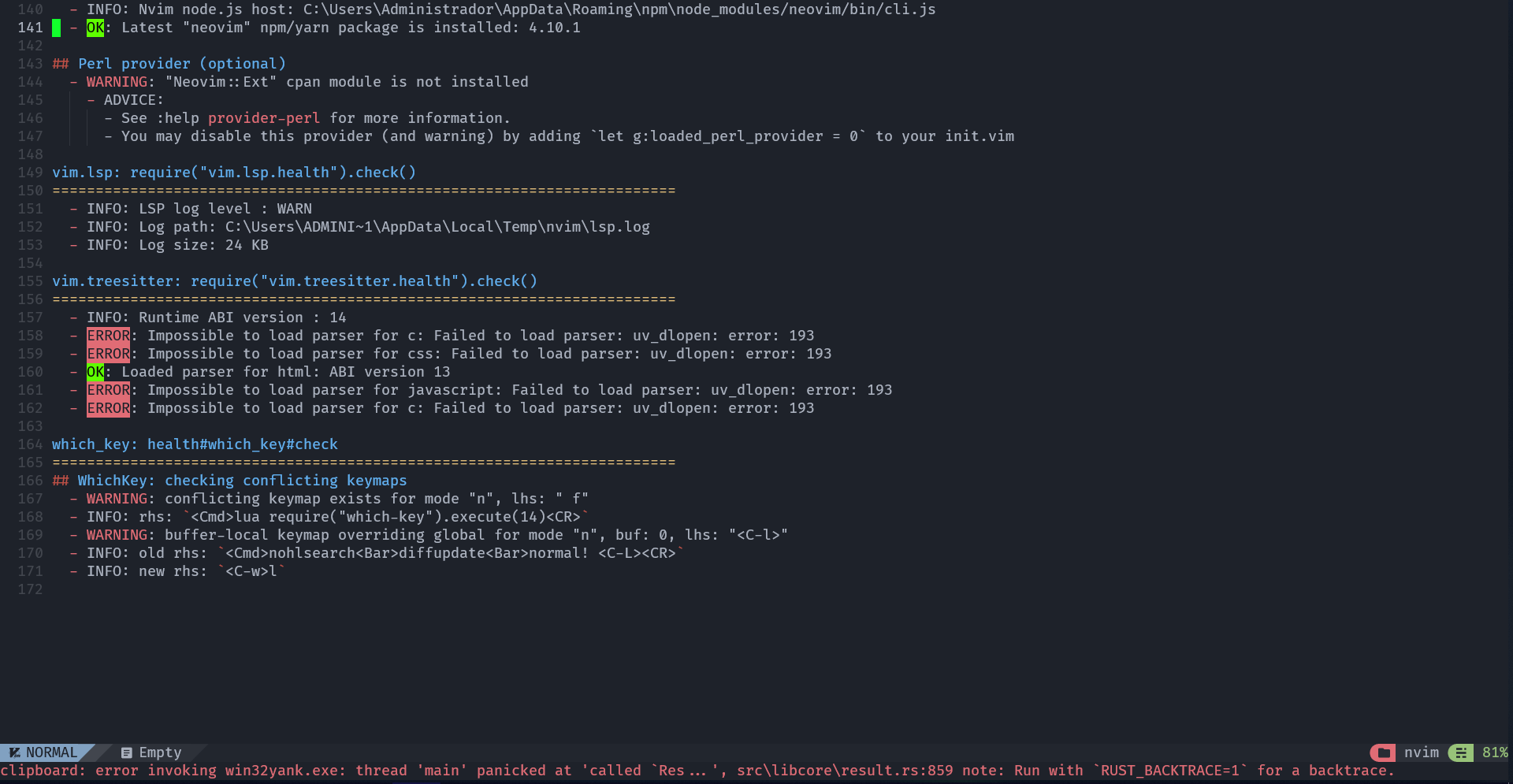 Error when Neovim starts. Probably Lua 5.1/LuaJIT deprecated · Issue #1199 · NvChad/NvChad · GitHub