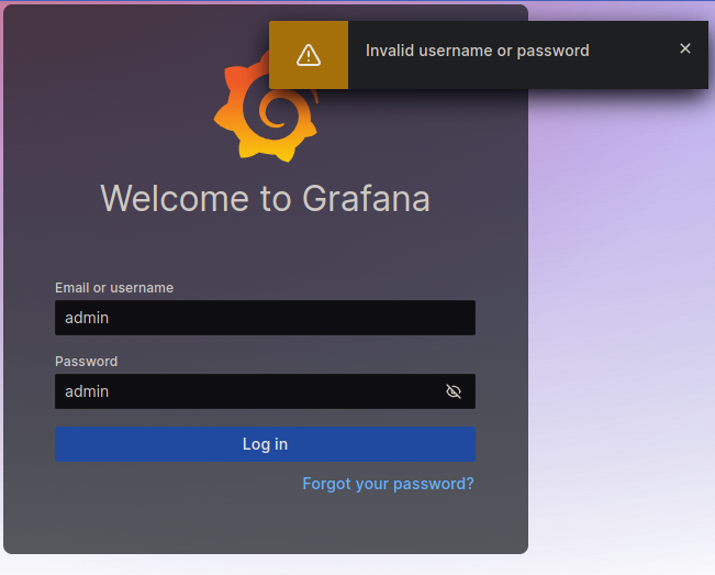 Grafana Invalid username or password · Issue #2092 · prometheus-operator/kube-prometheus · GitHub