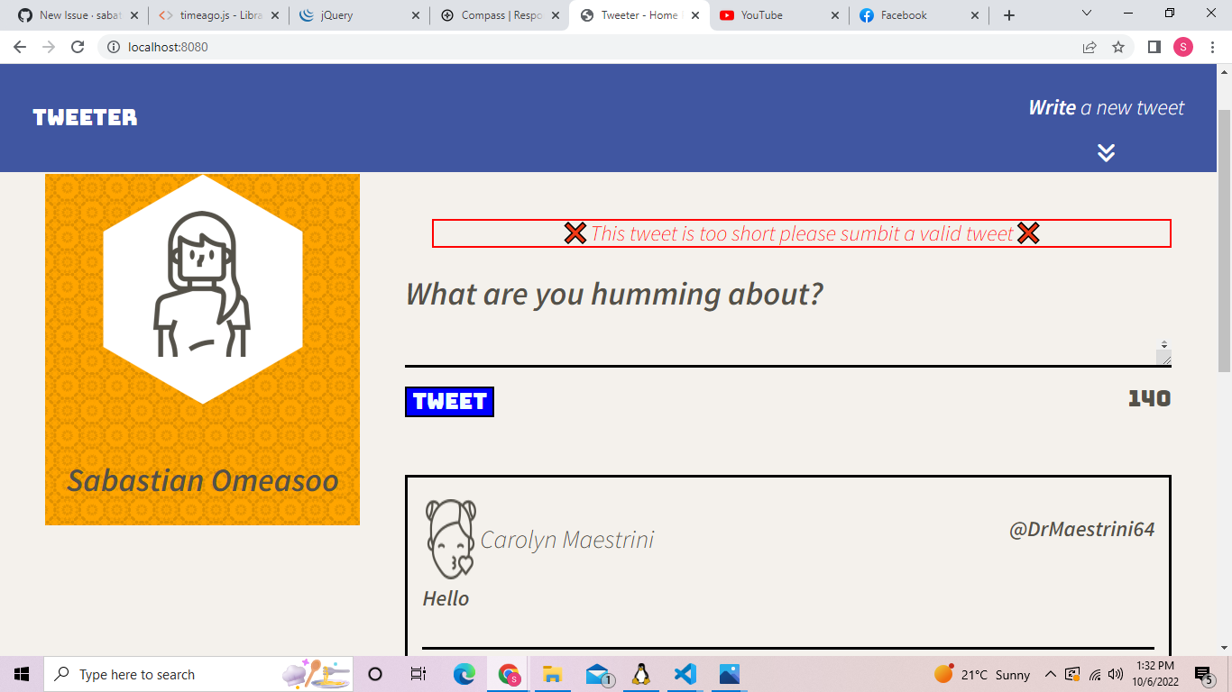 GitHub - sabatony/tweeter-v2