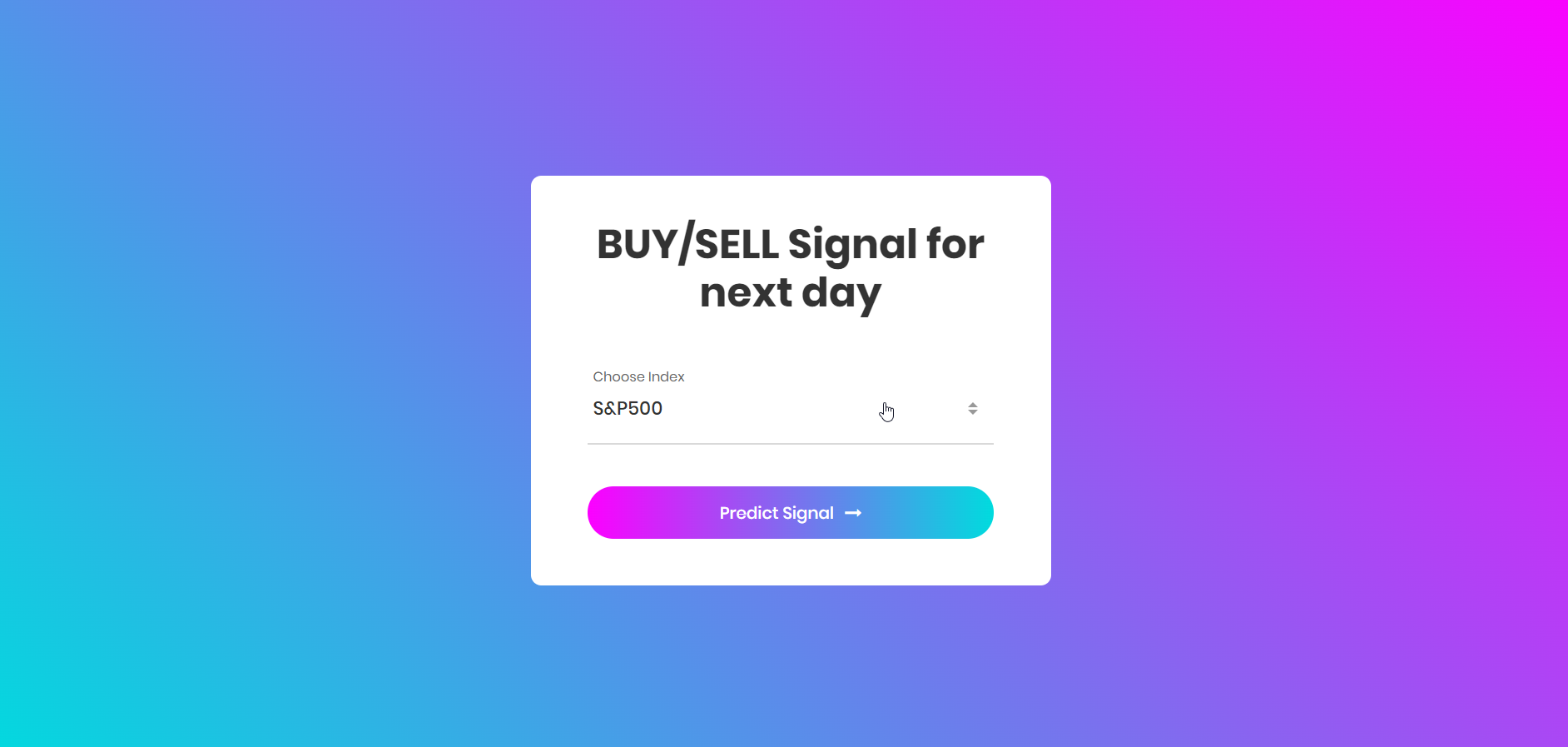 GitHub - sonishivam10/IndexBuySellSignal: Trade Signal Predictor for Next Day