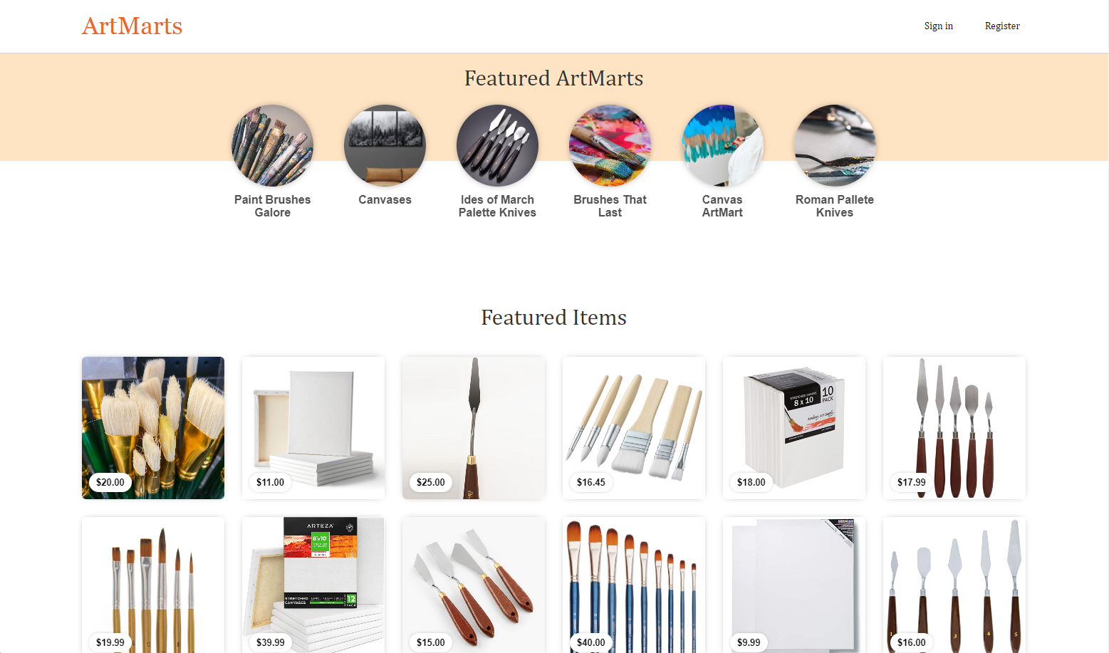 GitHub - codewjm/ArtMarts: Repo for ArtMart clone of Etsy