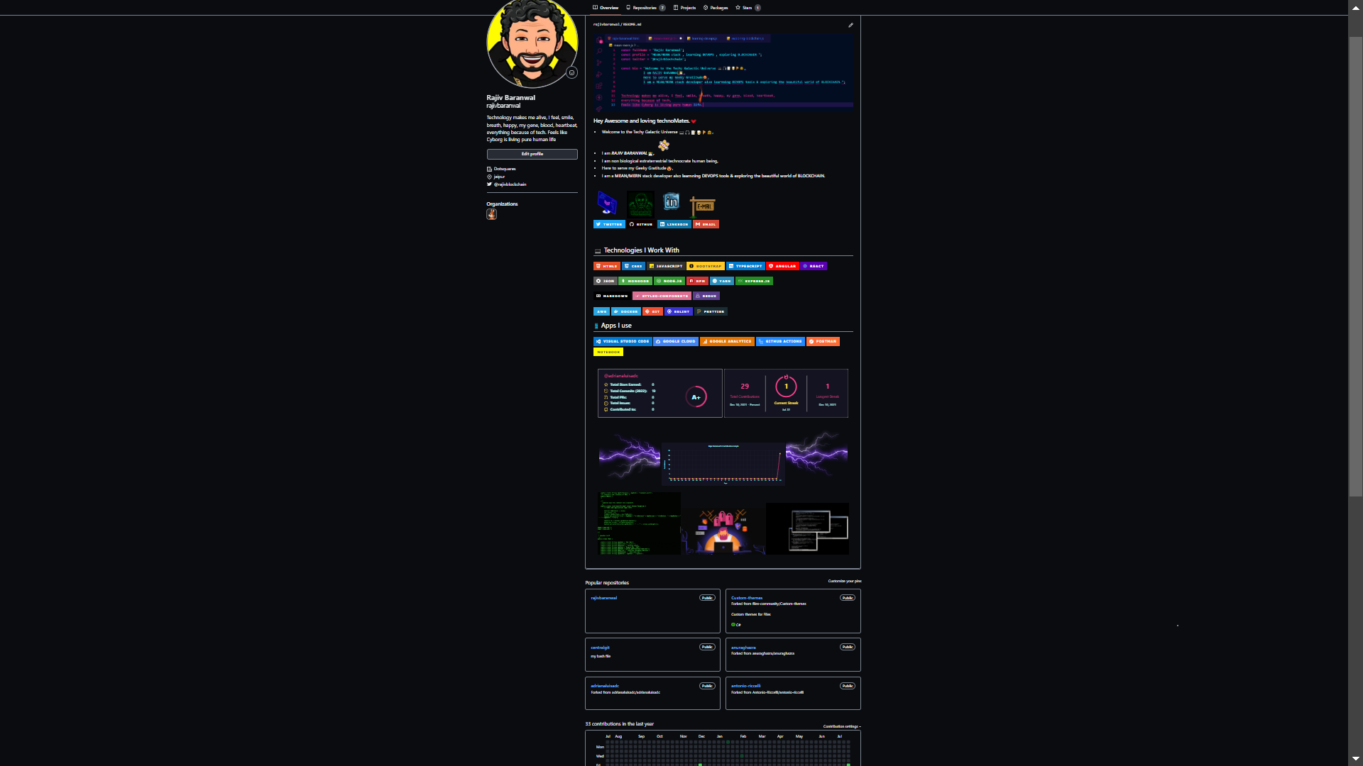 rajiv-baranwal · Issue #1262 · EddieHubCommunity/awesome-github-profiles · GitHub