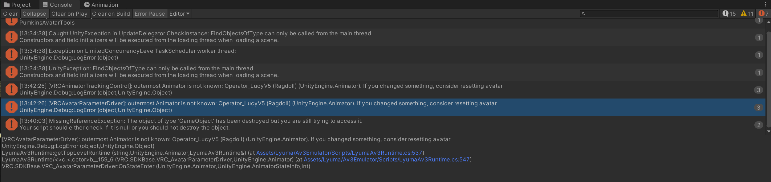 As soon as LyuamaA3Emulator is imported, avatar cant be uploaded. · Issue #42 · lyuma ...