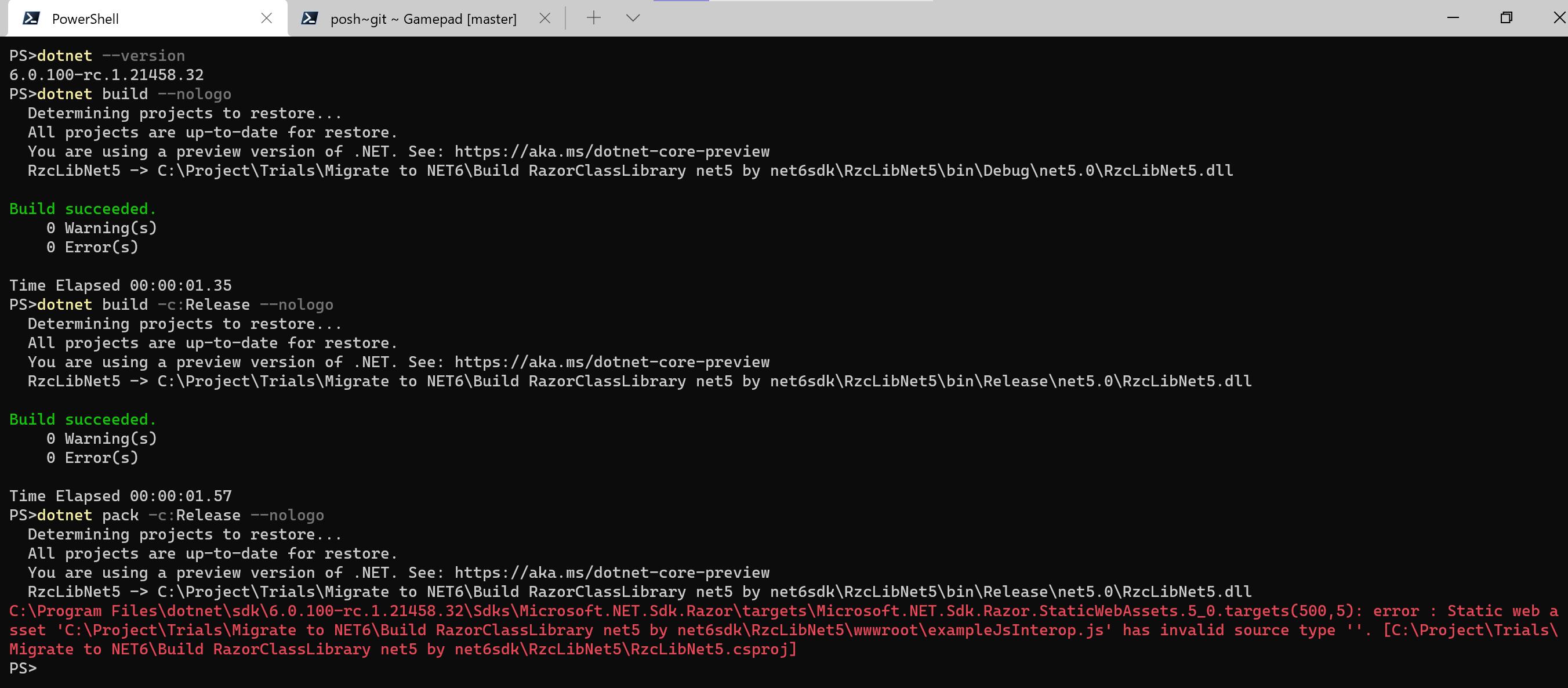 Pack of .NET 5 RazorClassLibrary is broken when .NET 6 Preview 7 is installed · Issue #35568 ...