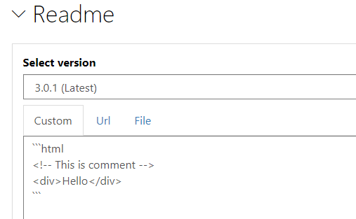 [NuGet.org Bug]: HTML / XML comments ` ` in a preformatted area of a README markdown text are ...