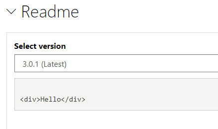 [NuGet.org Bug]: HTML / XML comments ` ` in a preformatted area of a README markdown text are ...