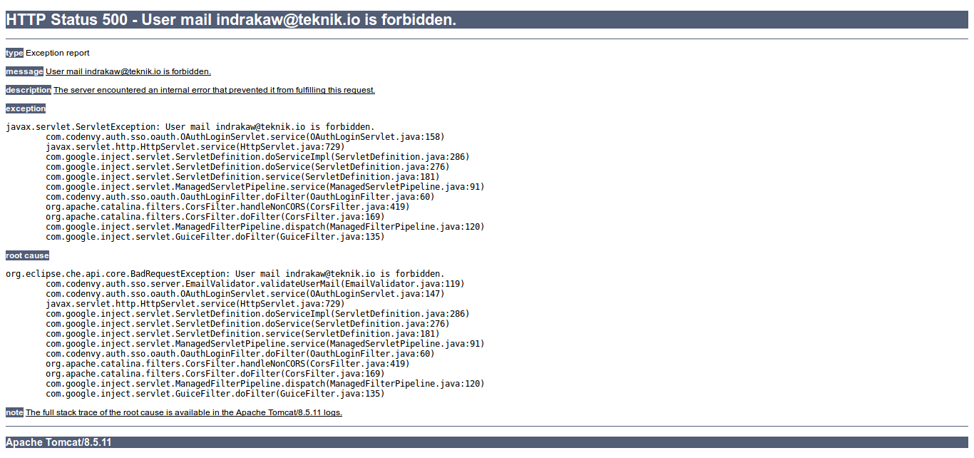 Failed to login via GitHub Auth. · Issue #2376 · codenvy/codenvy · GitHub