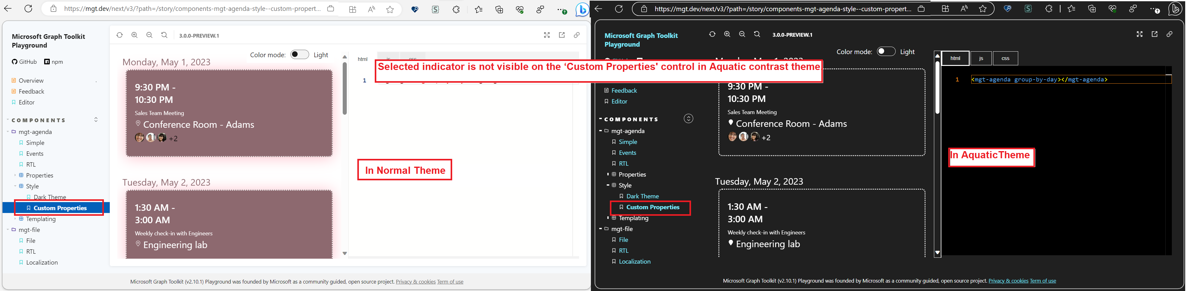 {Linked:Bug209106, LinkedBug} [Microsoft Graph Toolkit Playground-Style- Custom Properties ...