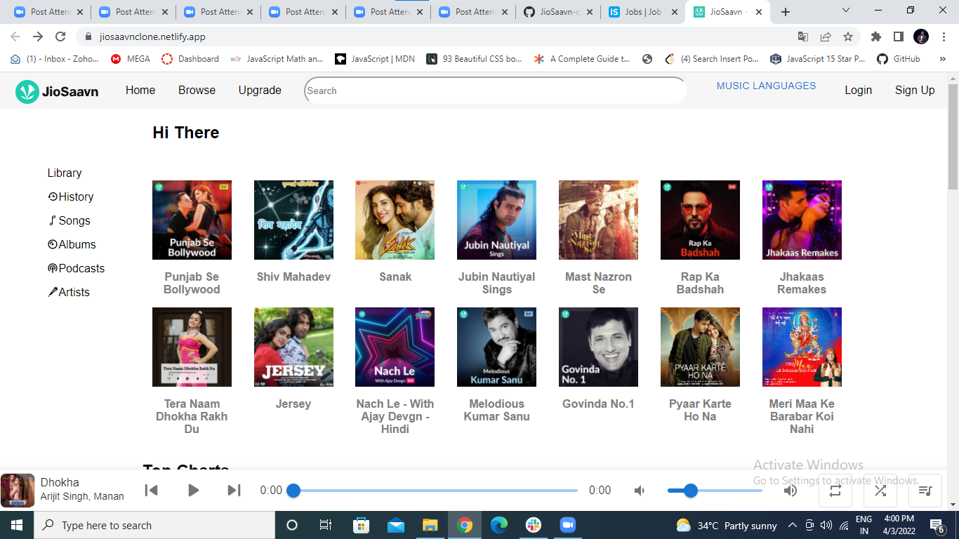 GitHub - tushar8342/JioSaavn-clone