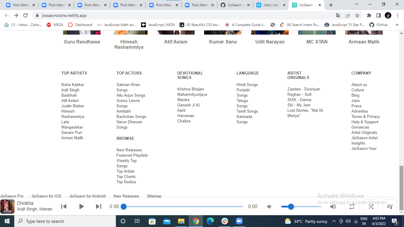 jiosavan - Codesandbox