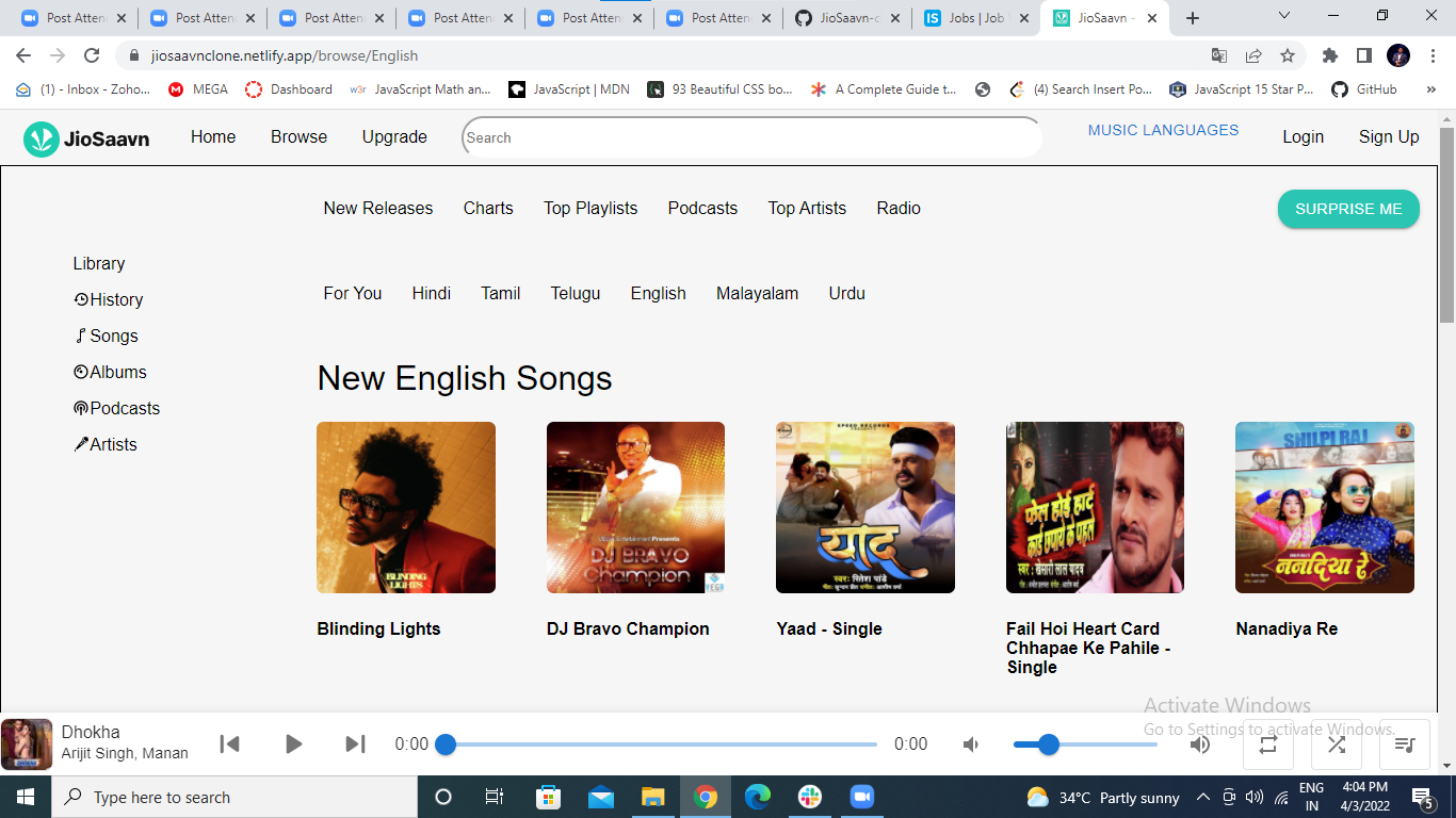 jiosavan - Codesandbox