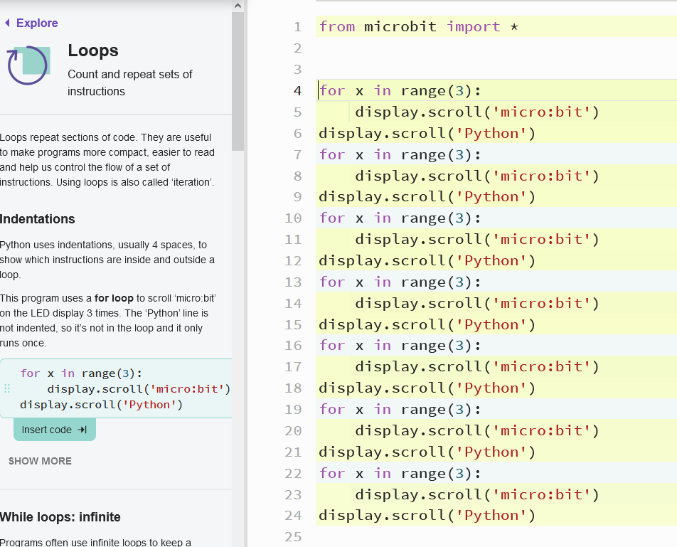 Insert Code Highlighting Bug In Firefox · Issue 537 · Microbit Foundationpython Editor V3 · Github