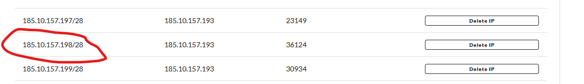 The IP address 185.10.157.198 is unreachable after rebooting node id ...