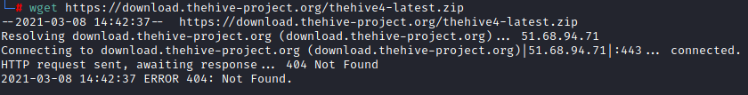 [Bug] TheHive4 binary download returns 404 response · Issue #1820 · TheHive-Project/TheHive · GitHub