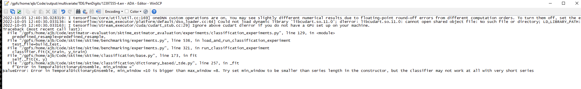 Issues with TDE · Issue #14 · time-series-machine-learning/tsml-eval ... Issues with TDE · Issue #14 · time-series-machine-learning/tsml-eval ...