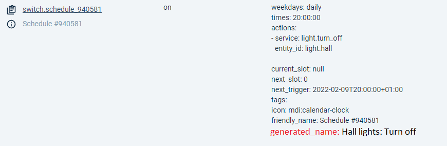 Expose the generated schedule name as an attribute/friendly_name · Issue #529 · nielsfaber ...