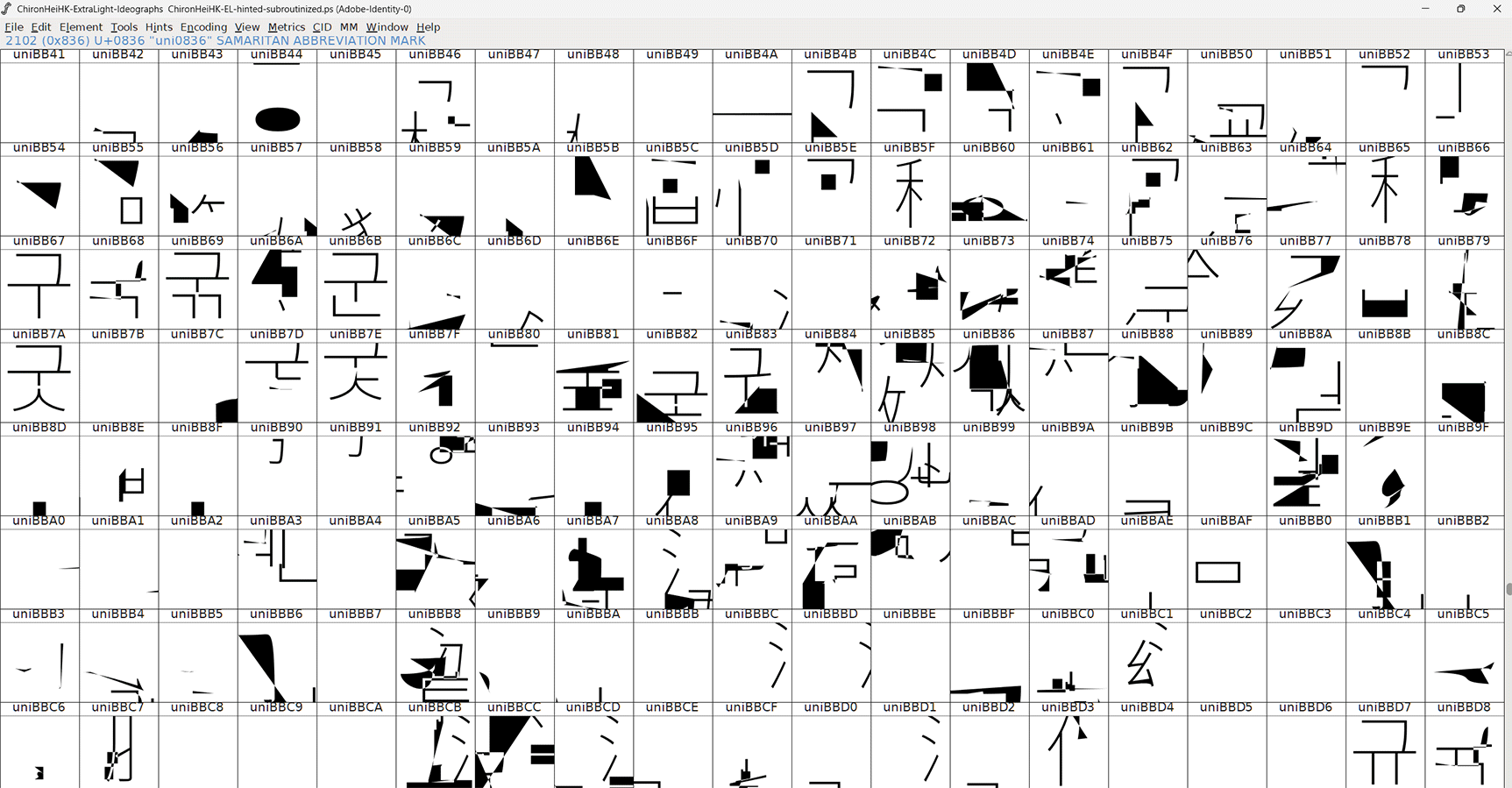 Tx Subroutinizer Produces Corrupted Outlines · Issue 1572 · Adobe
