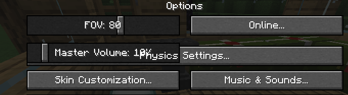 Settings bar clash · Issue #230 · haubna/PhysicsMod · GitHub