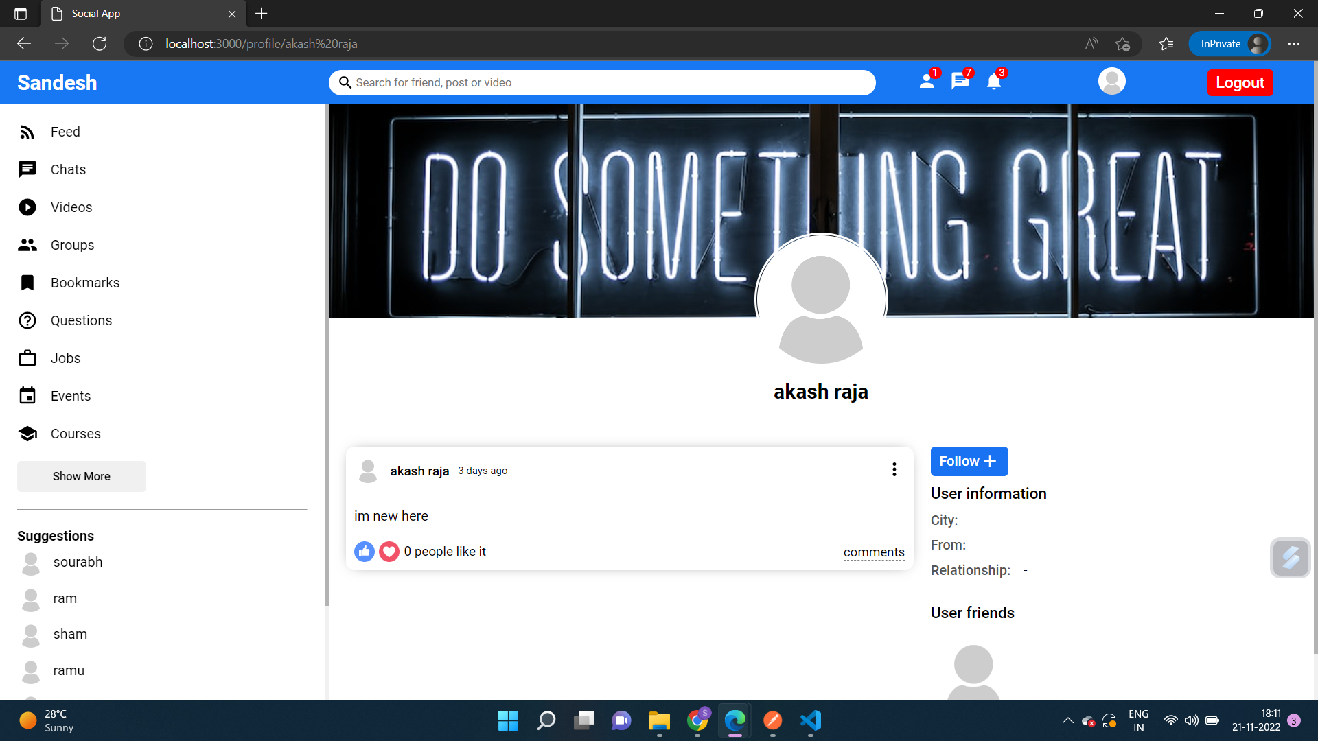 GitHub - sour7/Social-media-MERN