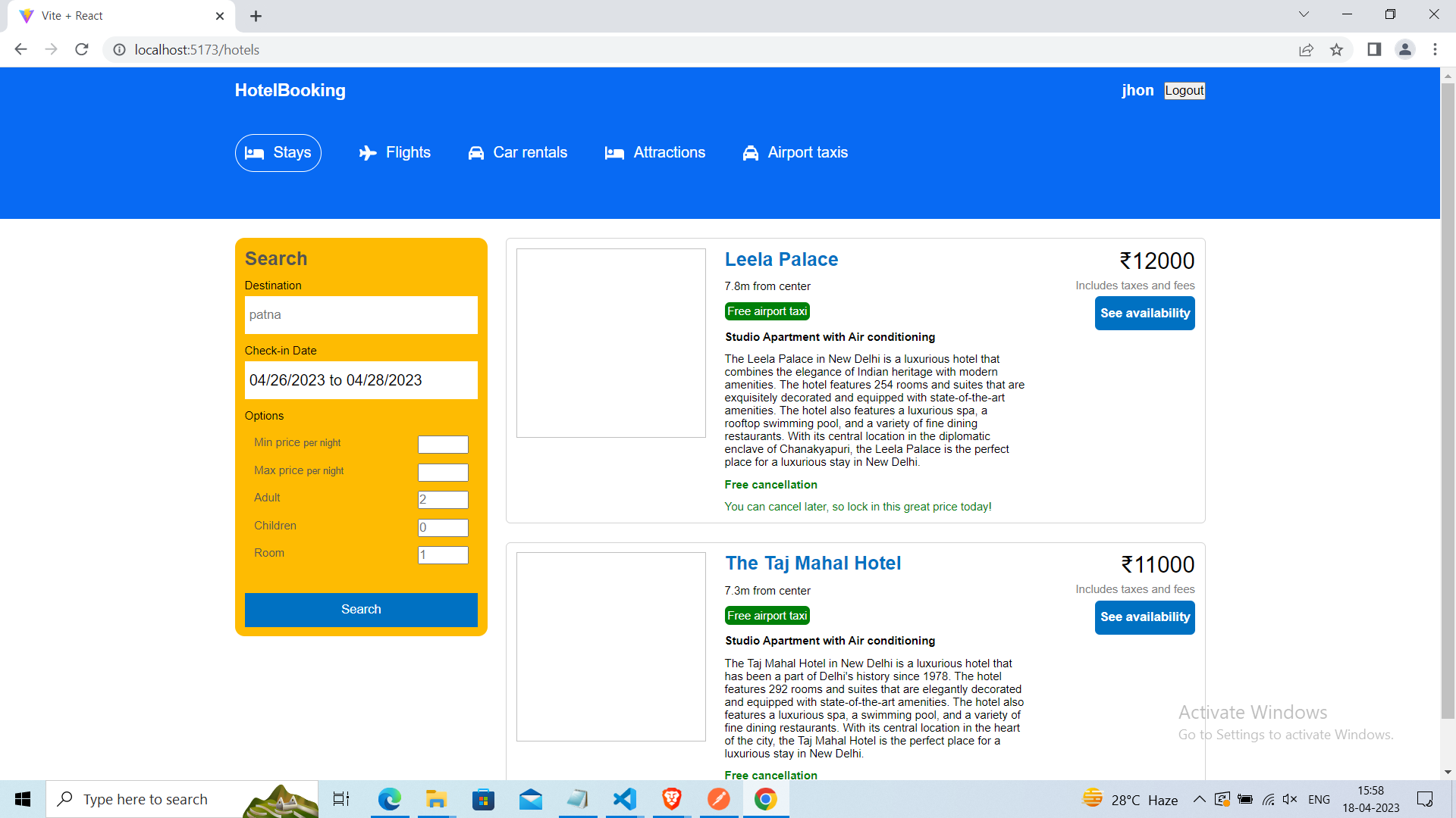 GitHub - sour7/hotel-Booking-app