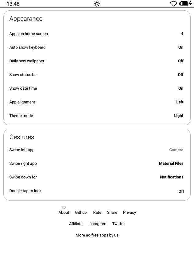 Disable swipe gestures and clicks on the clock · Issue #165 · OlauncherCF/OlauncherCF · GitHub