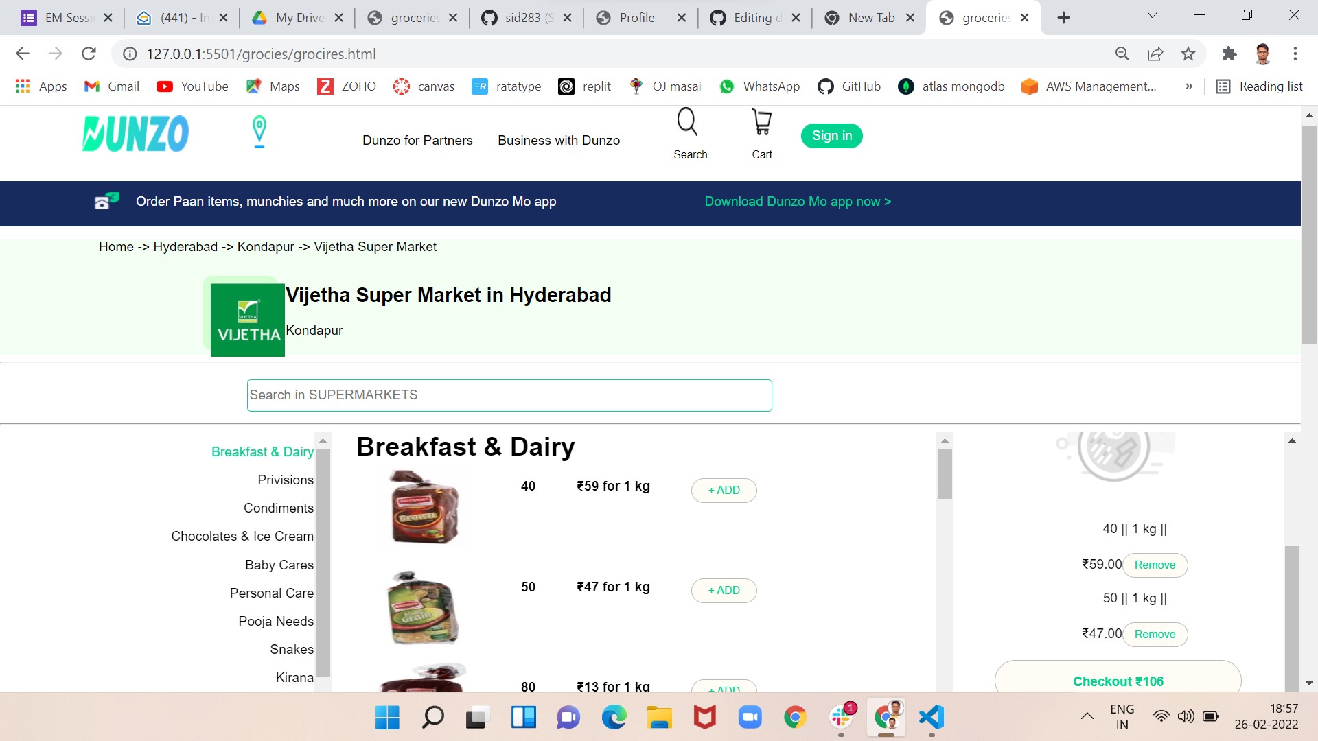 GitHub - AhmadZaki94/Dunzo_backend: This is the Clone of website called Dunzo, Dunzo is an ...