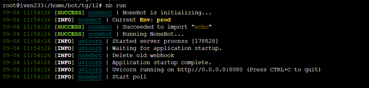 卡在start poll，发消息也没有任何反应 · Issue #14 · nonebot/adapter-telegram · GitHub