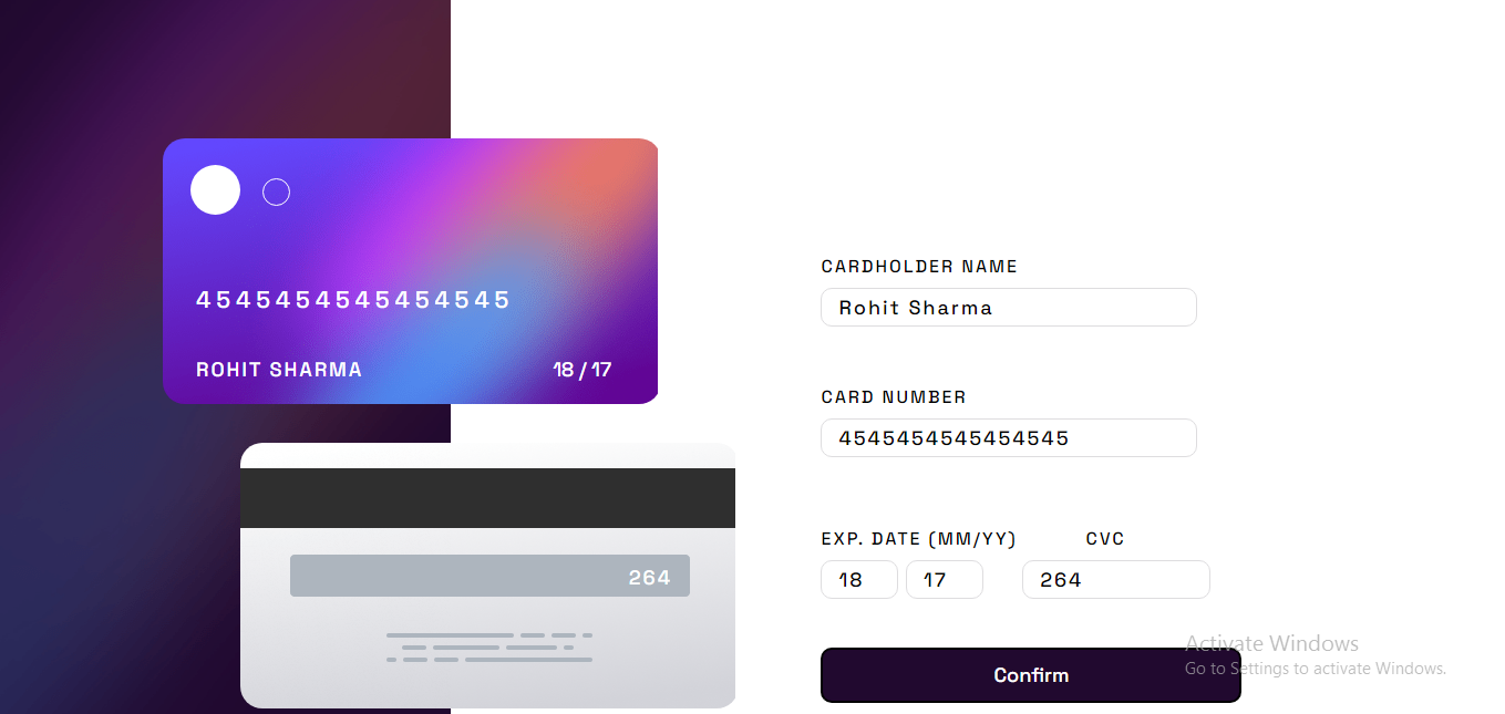 GitHub - vijayaragavankts/Interactive-card-details-form