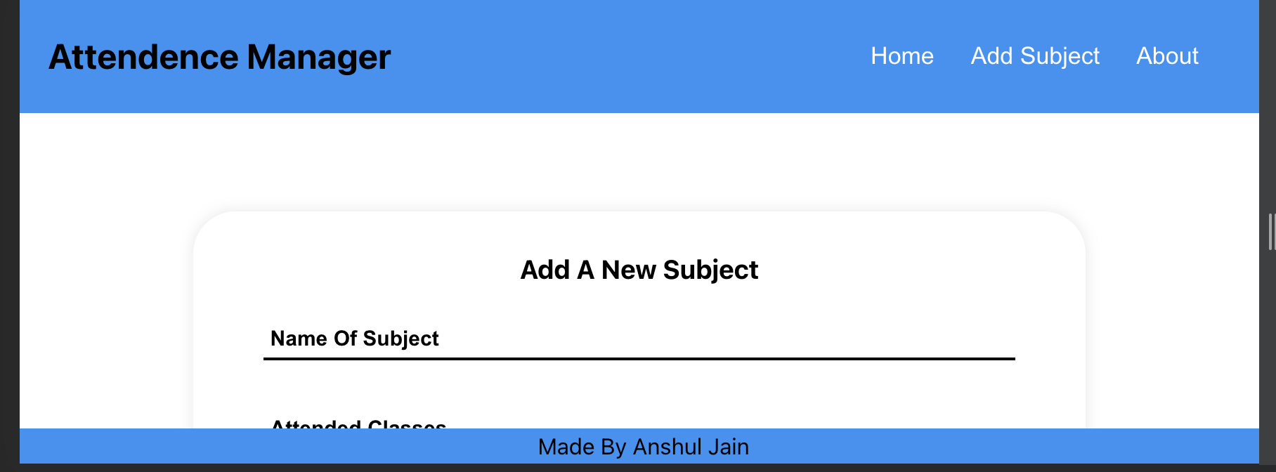 footer is fixed · Issue #12 · Open-Source-Chandigarh/Attendance-Manager · GitHub