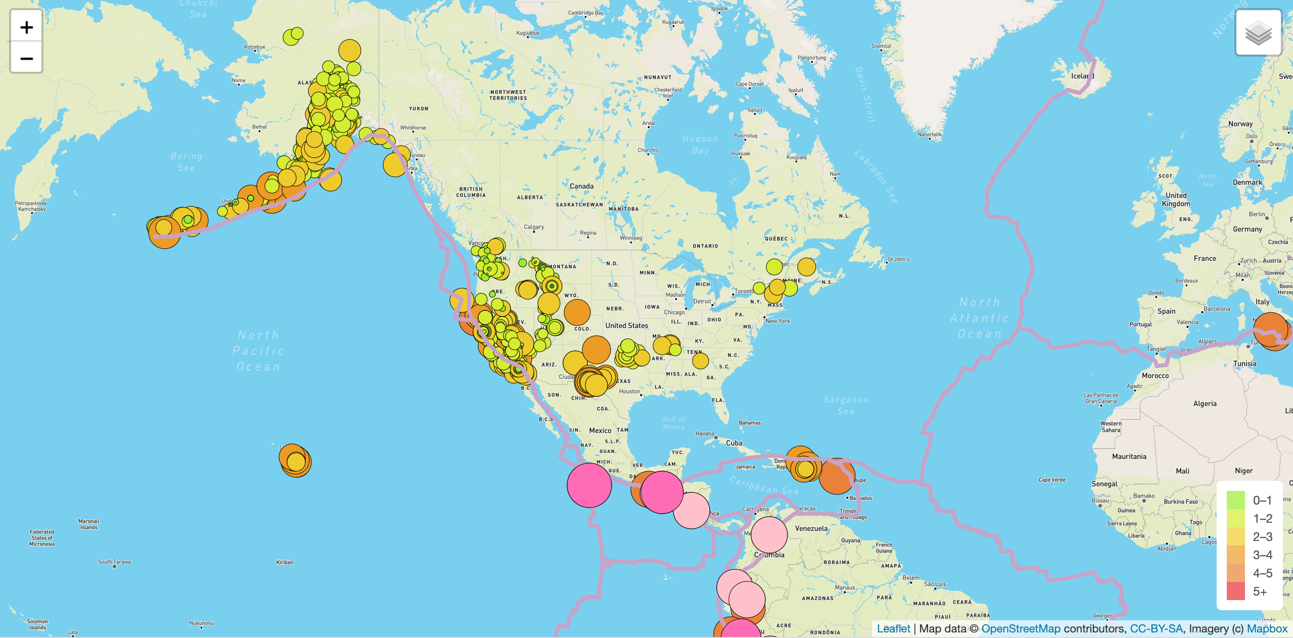 GitHub - WhitLib/mapping-earthquakes: Using Mapbox, D3, and Leaflet to map earthquakes