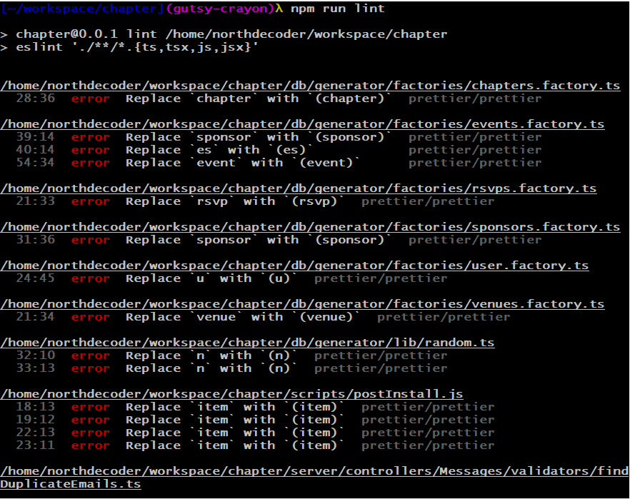 Lint Errors · Issue 578 · Freecodecampchapter · Github