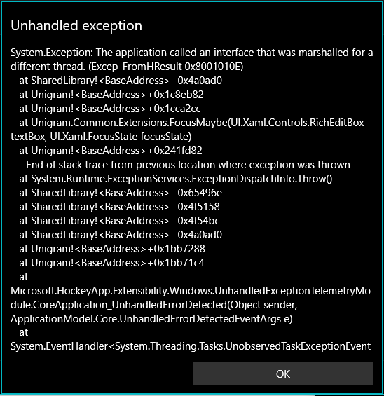 Unable to interact with multiple chats via Windows 10 My People · Issue #375 · UnigramDev ...