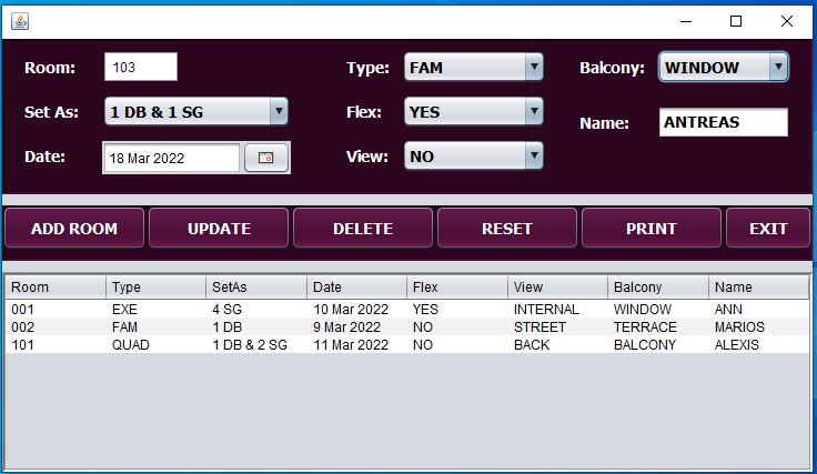 GitHub - StarGaterPeriklis/RoomManagementProgram: This is a Room ...