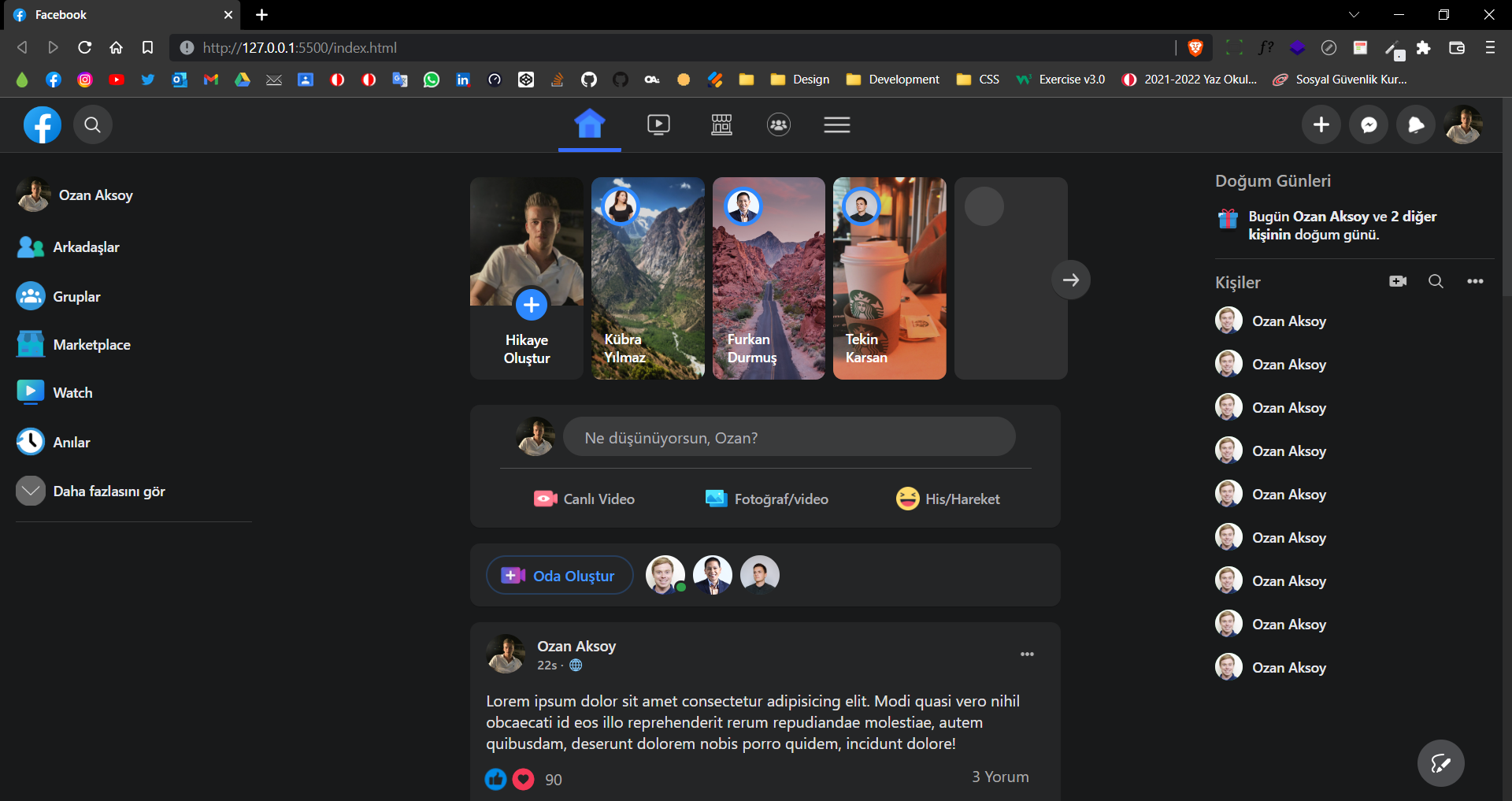 GitHub - ozanakss123/Facebook-UI-Clone