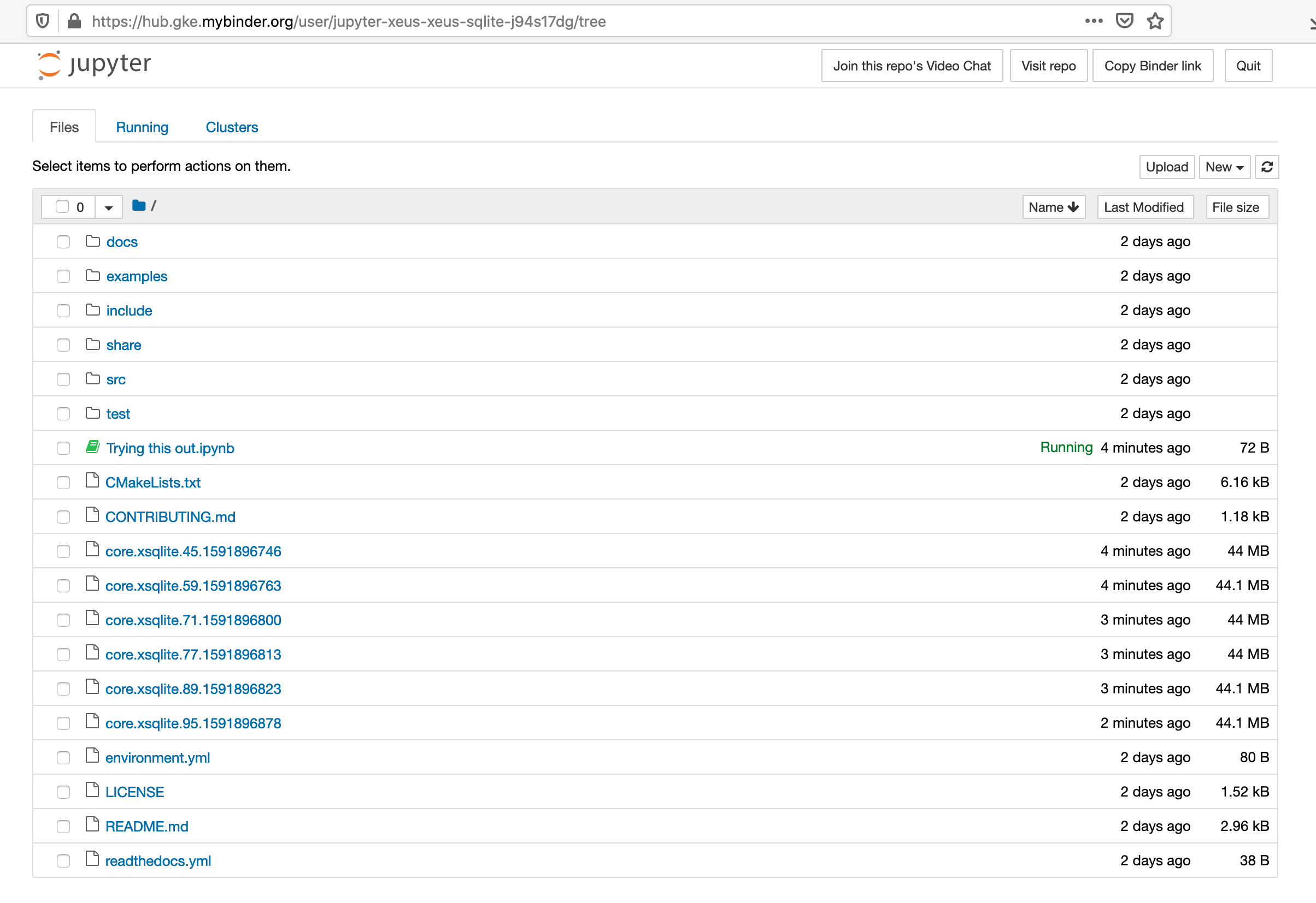 Kernel dies in Binder demo · Issue #49 · jupyter-xeus/xeus-sqlite · GitHub