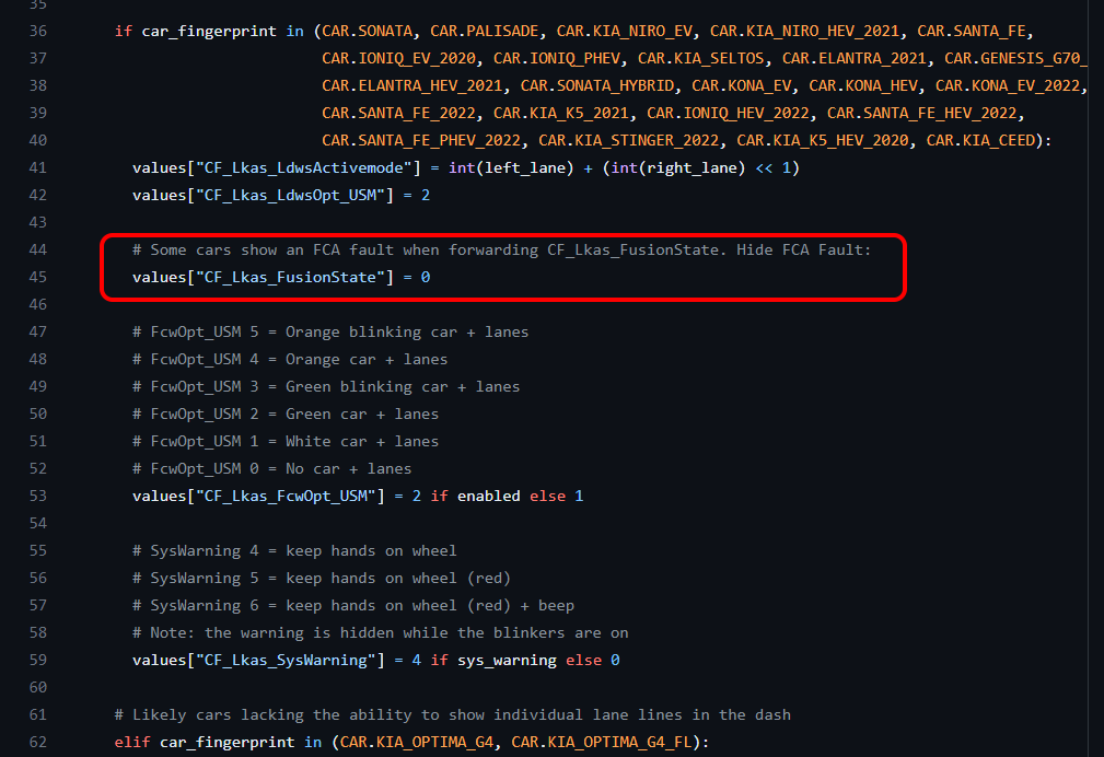 Kia Niro 2019 - "Check FCA" warning when engaging openpilot · Issue #25221 · commaai/openpilot ...