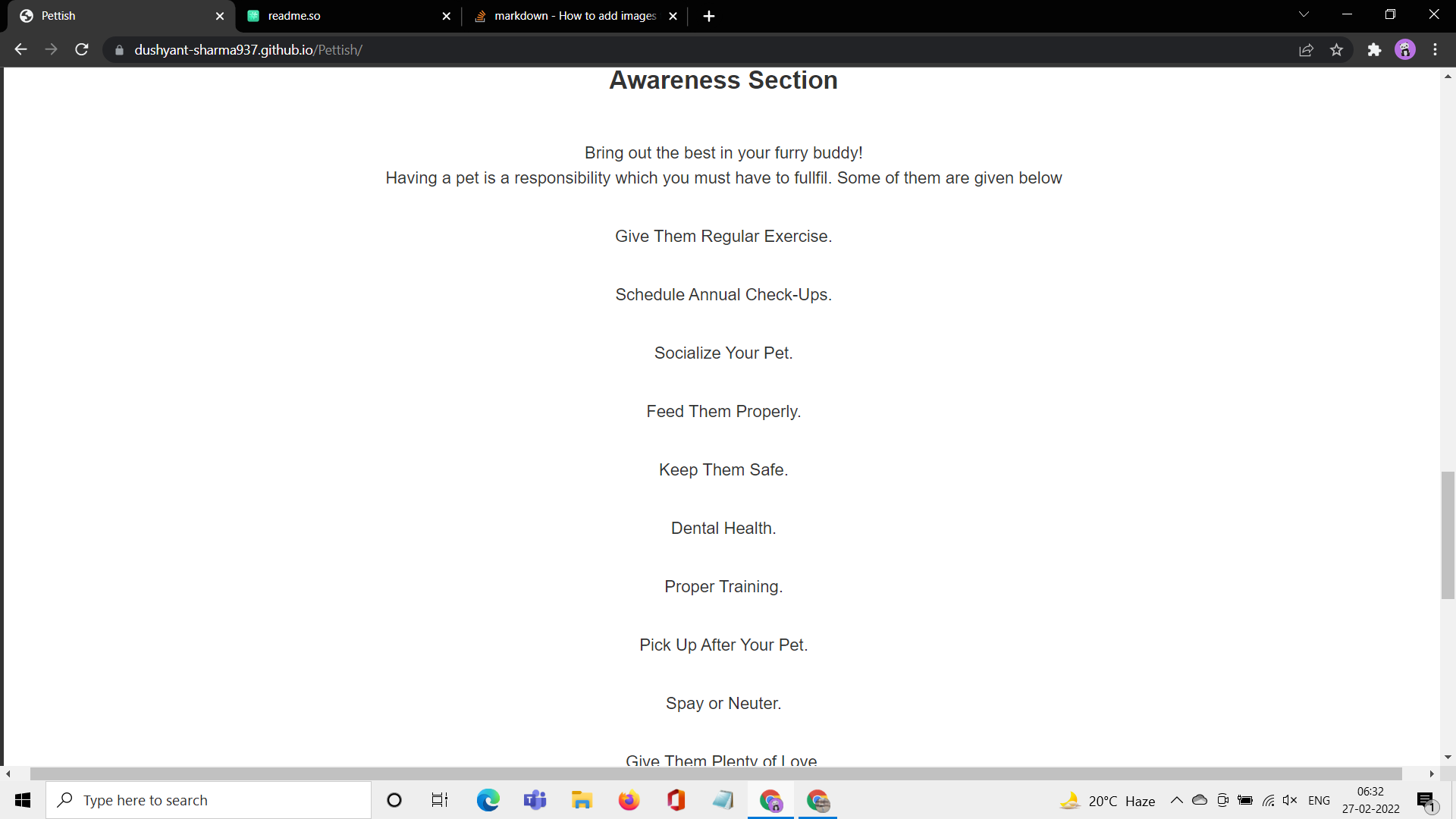 GitHub - dushyant-sharma937/Pettish-Website: This repository includes website and an app of our ...