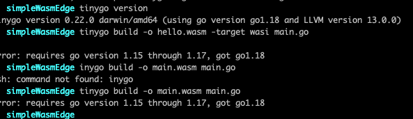 Tinygo Error Requires Go Version 1 15 Through 1 17 Got Go1 18 · Issue 2758 · Tinygo Org