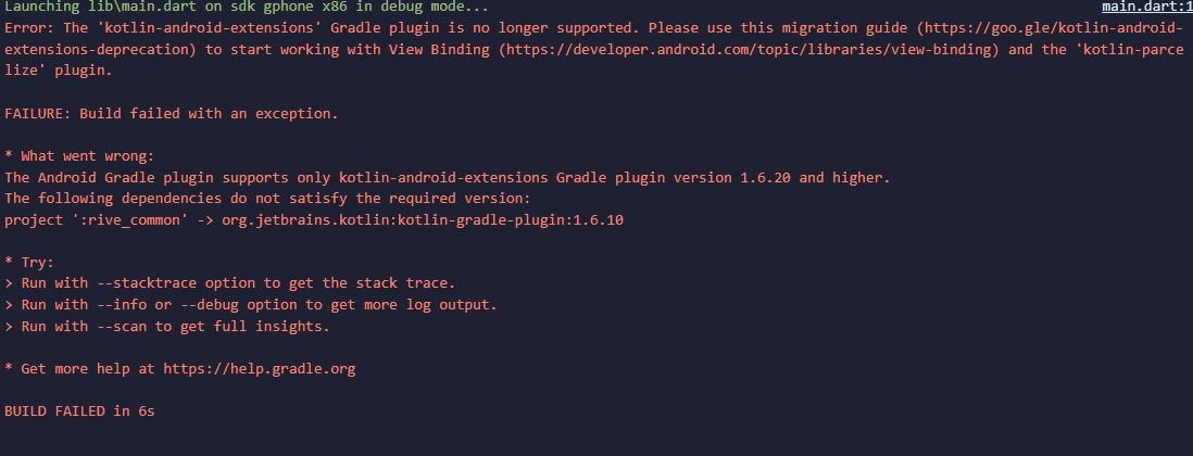 Gradle Not Supported · Issue 299 · Rive App Rive Flutter · Github