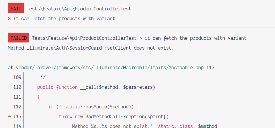 `actingAsClient` method give error when guard provides `null`. · Issue #1665 · laravel/passport ...